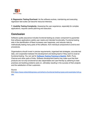 What is Functional Testing? Types and Examples | PDF
