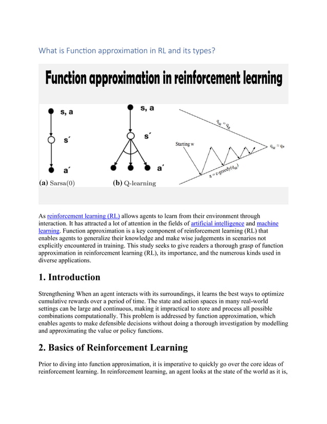 What is Function approximation in RL and its types.pdf