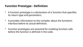 What Is Function, Function Types And Describe Function Prototype.pptx