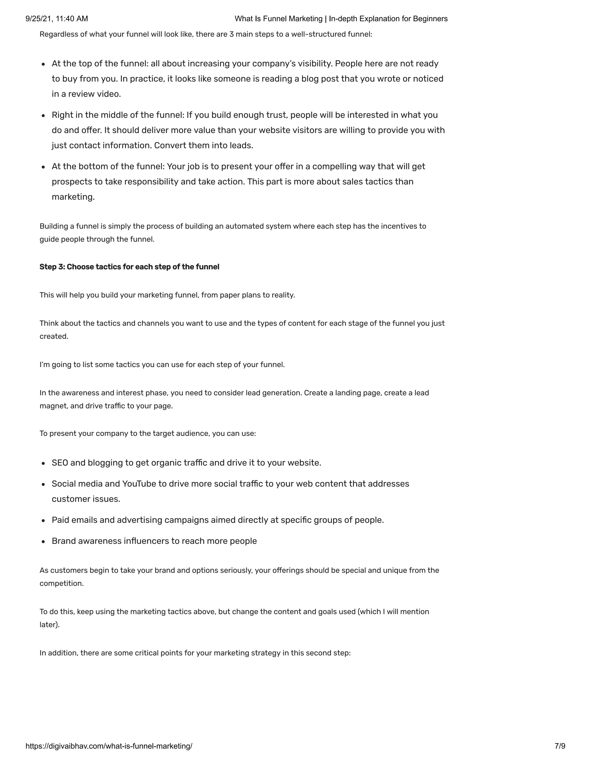 What is funnel marketing | PDF