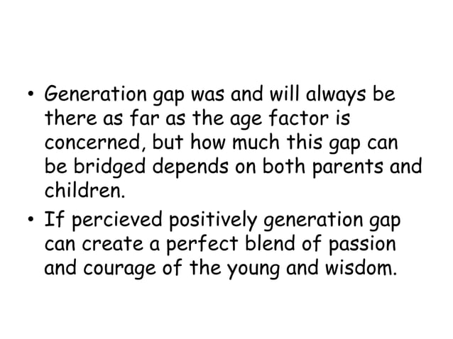 What is generation gap by Ayesha Noor | PPT