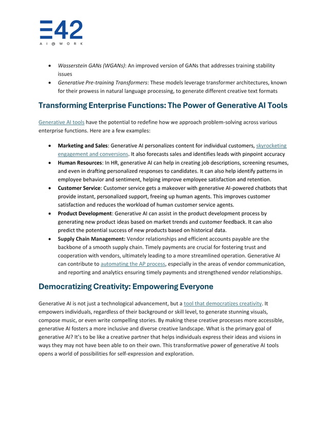 What is Generative AI and How does it works? | PDF