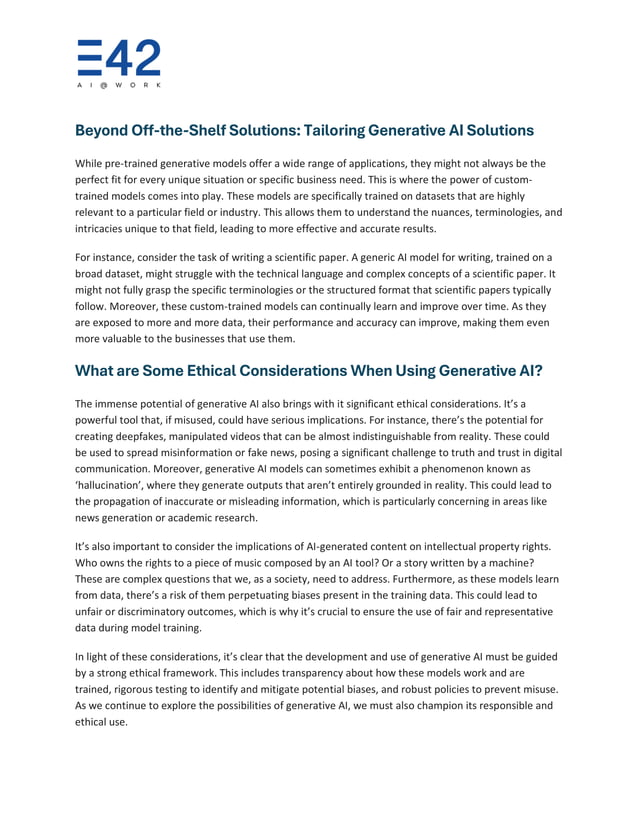 What is Generative AI and How does it works? | PDF