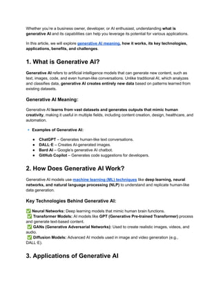 What is Generative AI Everything You Need to Know.pdf