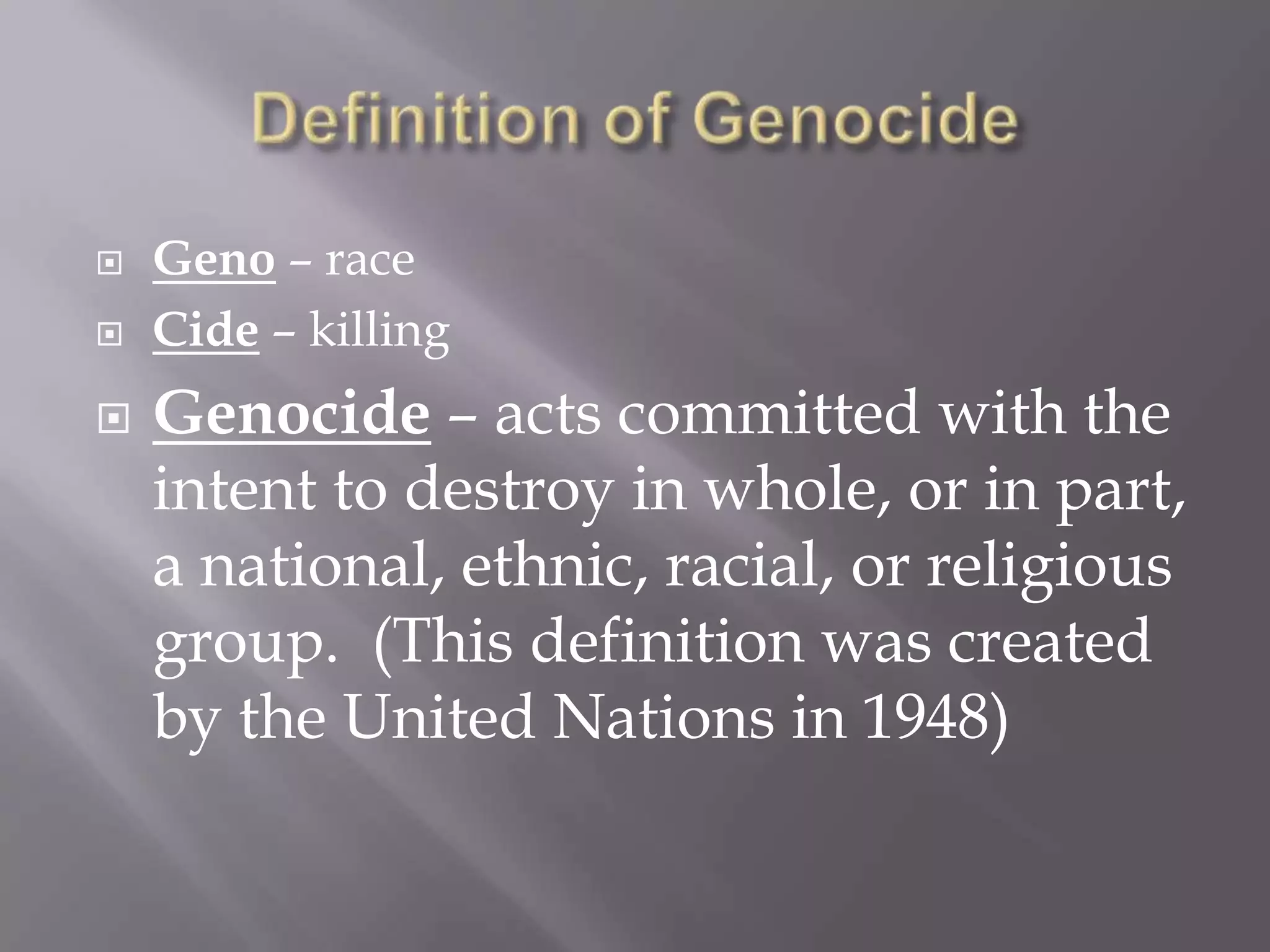 What is genocide | PPTX
