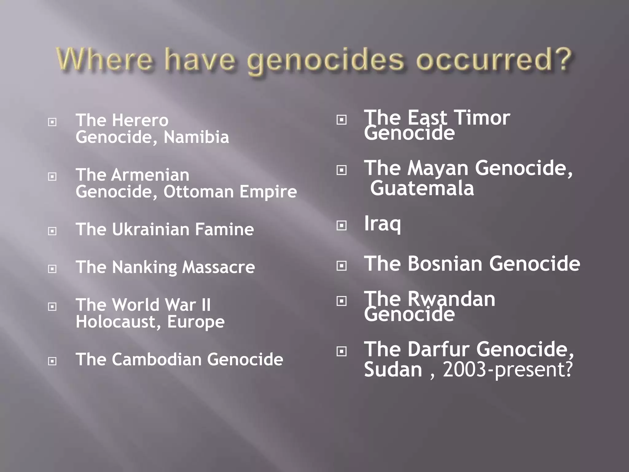 What is genocide | PPTX