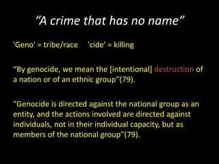 What is genocide ppt week 2 student | PPTX