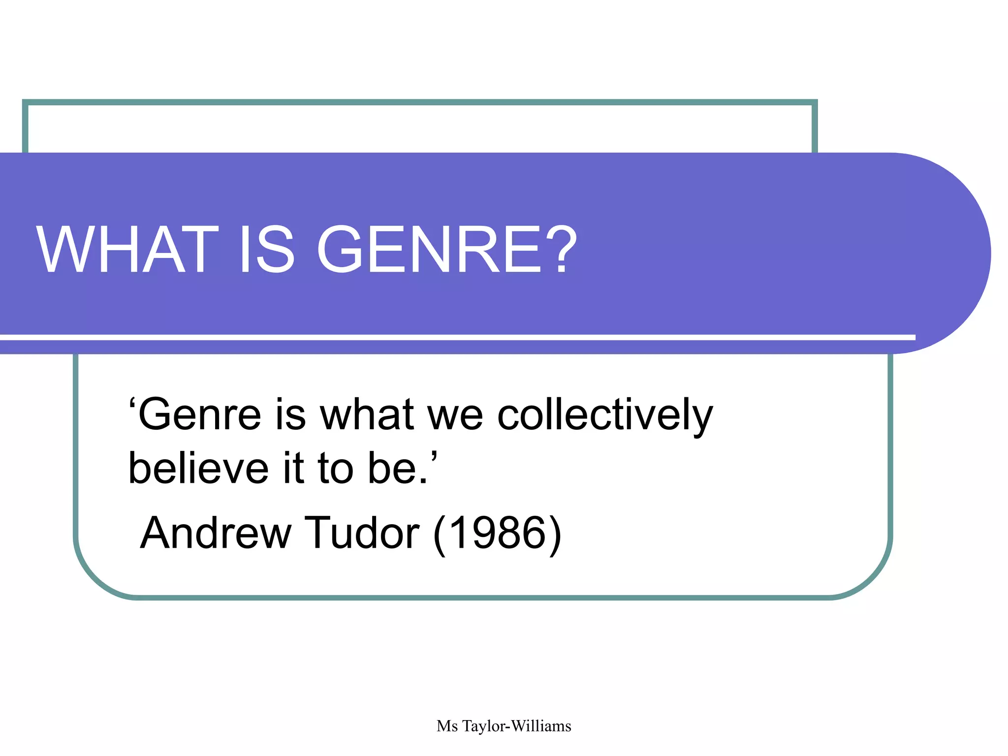 What Is Genre? | PPT