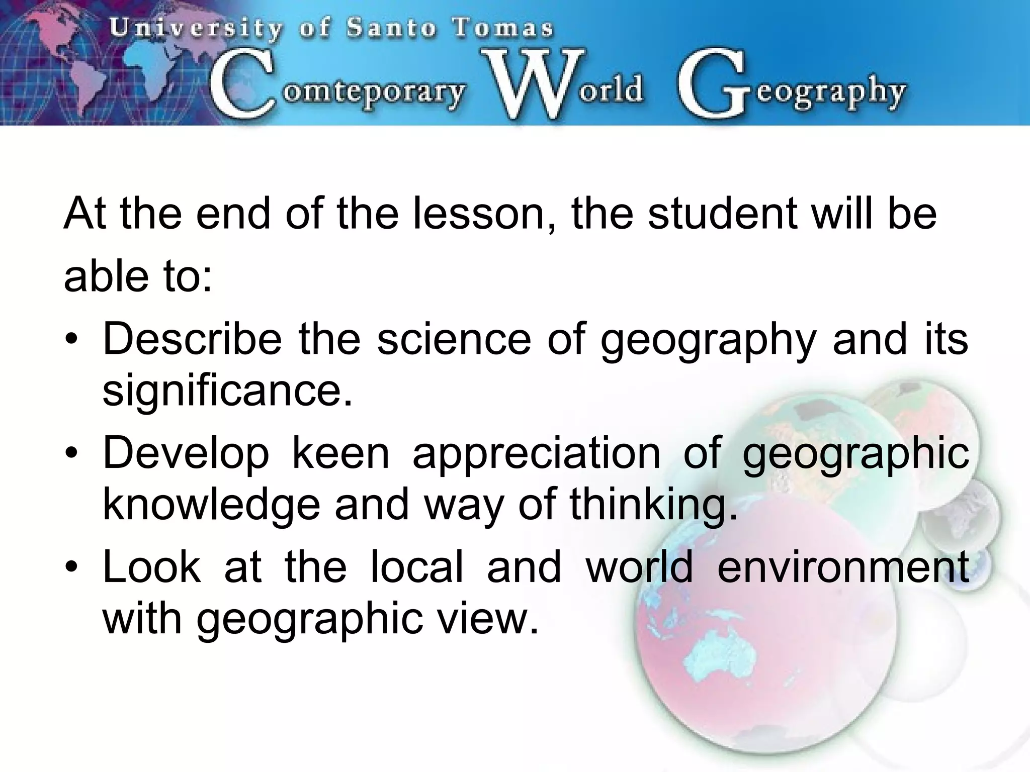 What Is Geography | PPT