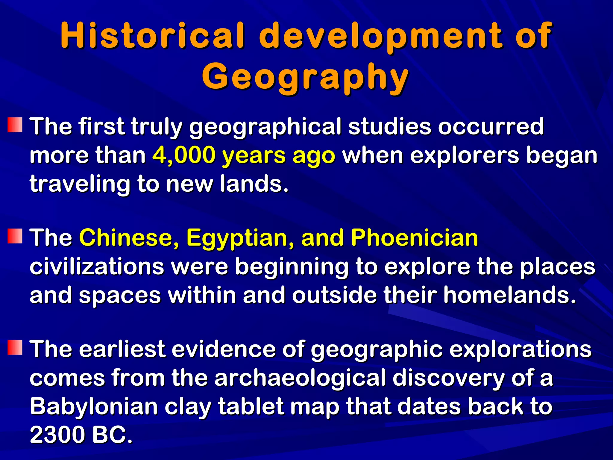 What is geography history