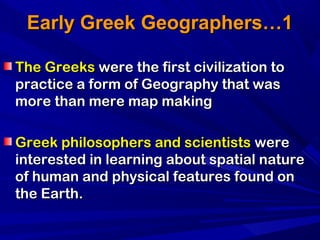 What is geography history | PPT