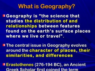 What is geography history | PPT