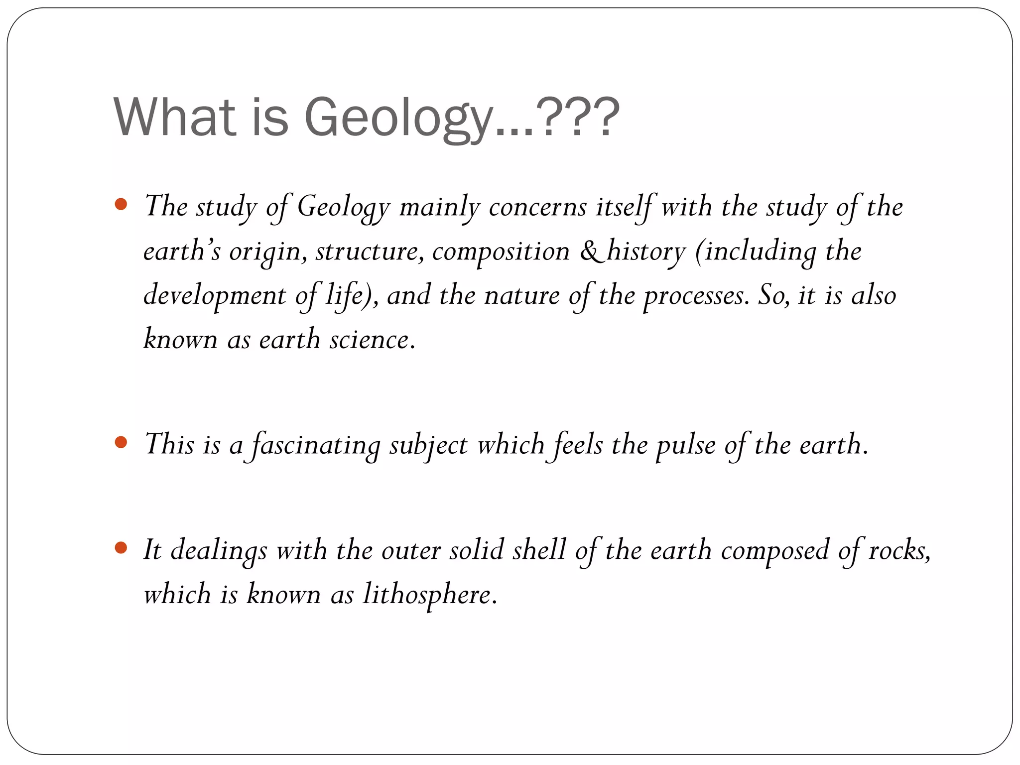 What is geology and scope of geology | PDF