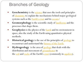 What is geology and scope of geology | PDF