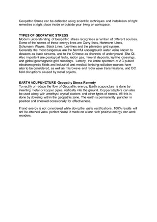 Vastu and Geopathy | DOCX