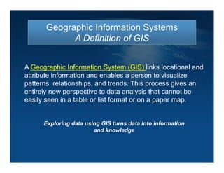 What is GIS (Course Presentation).pdf | Geography | Science