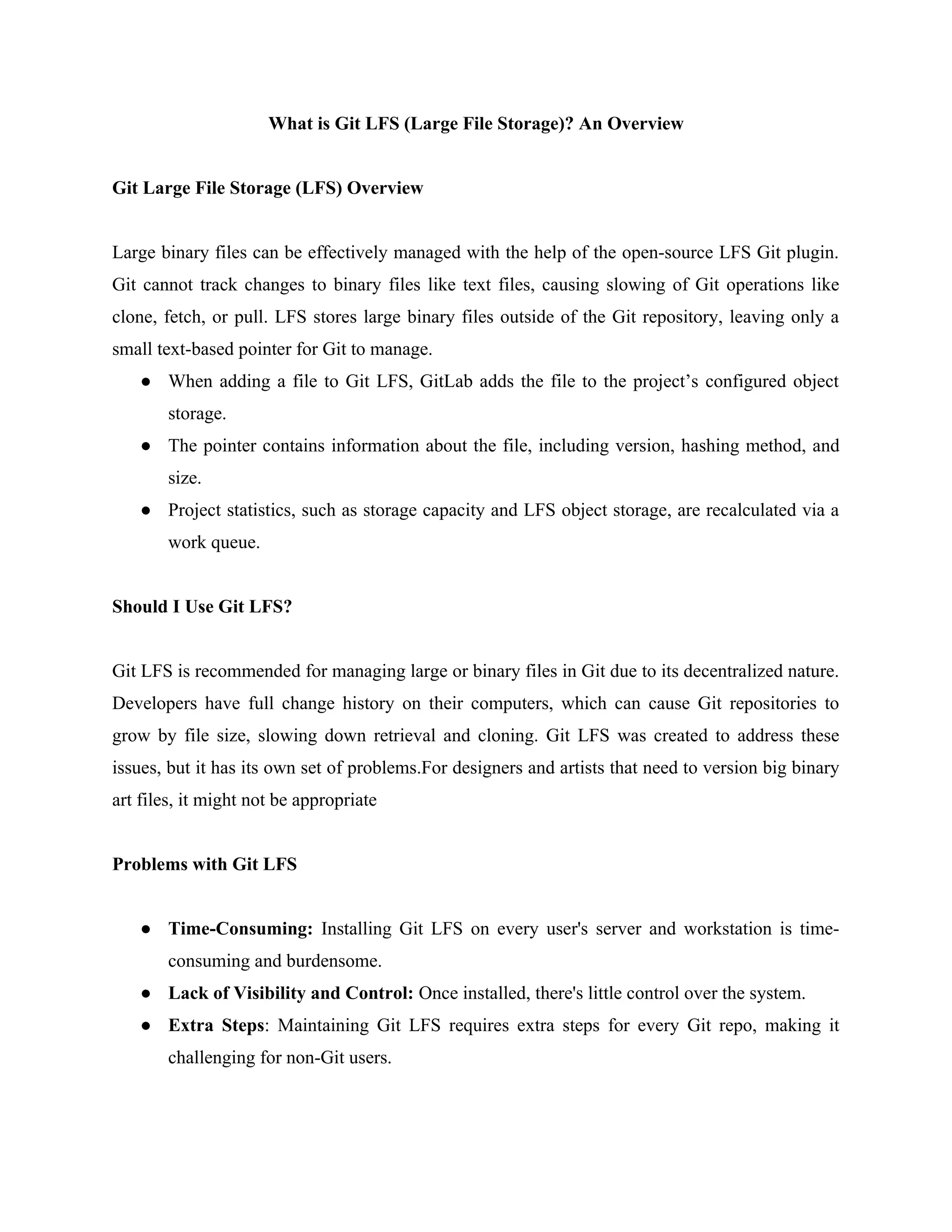 What is Git LFS (Large File Storage): An Overview | PDF What is Git LFS (Large File Storage): An Overview | PDF