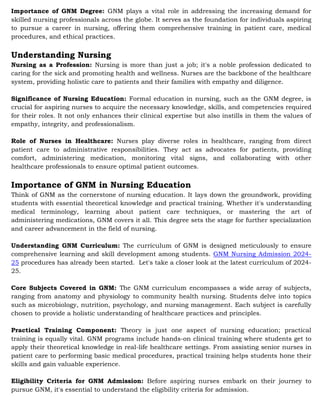 What is GNM Degree Nursing, Subjects And More..pdf