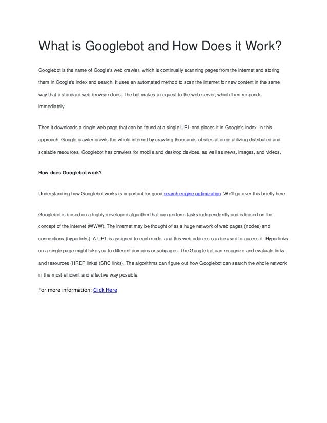 What is googlebot and how does it work | PDF | Search | Internet