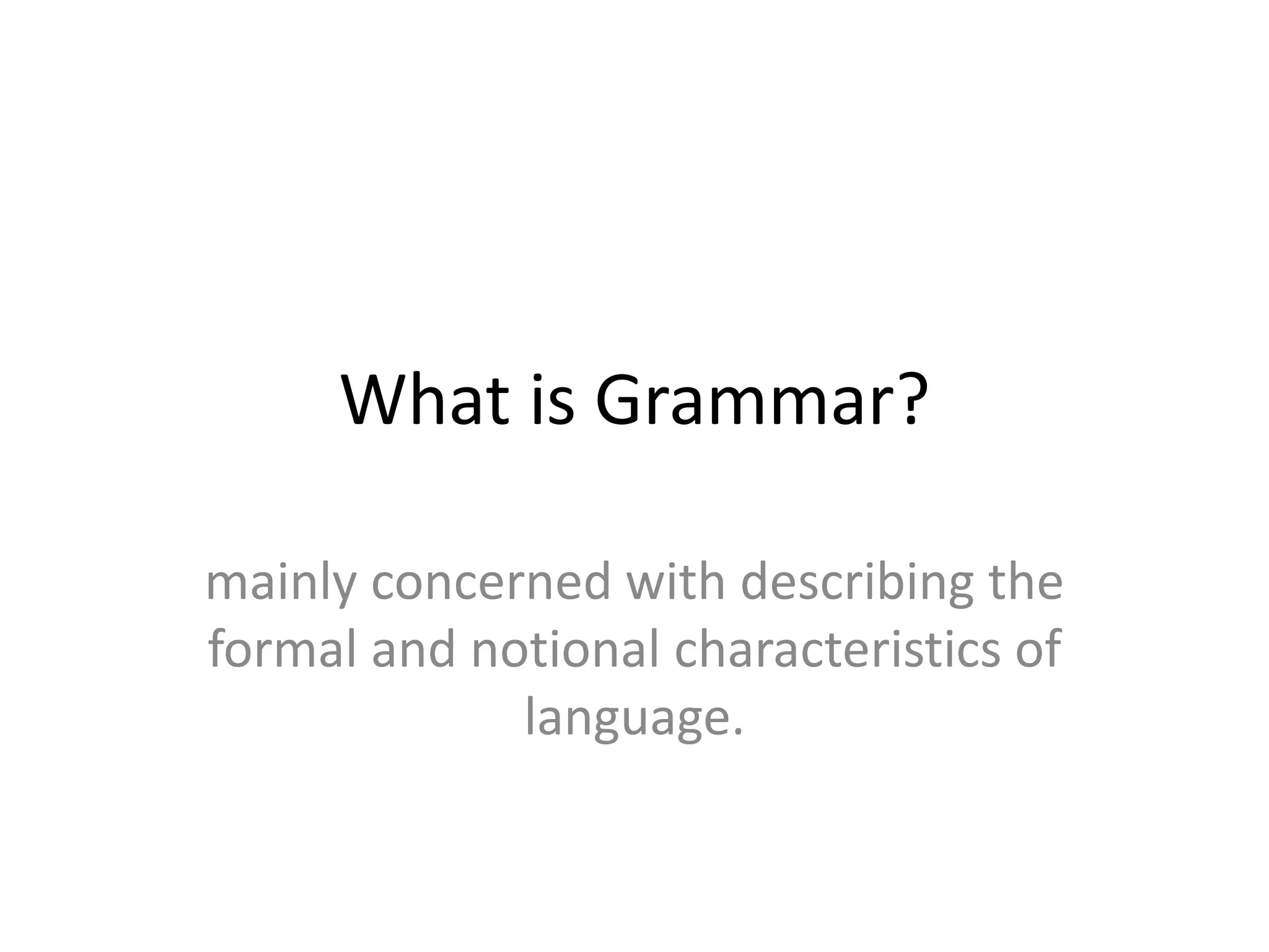 What is grammar | PPT