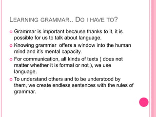 What is grammar | PPTX