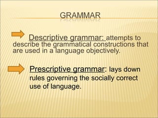 What is grammar class 1 | PPT