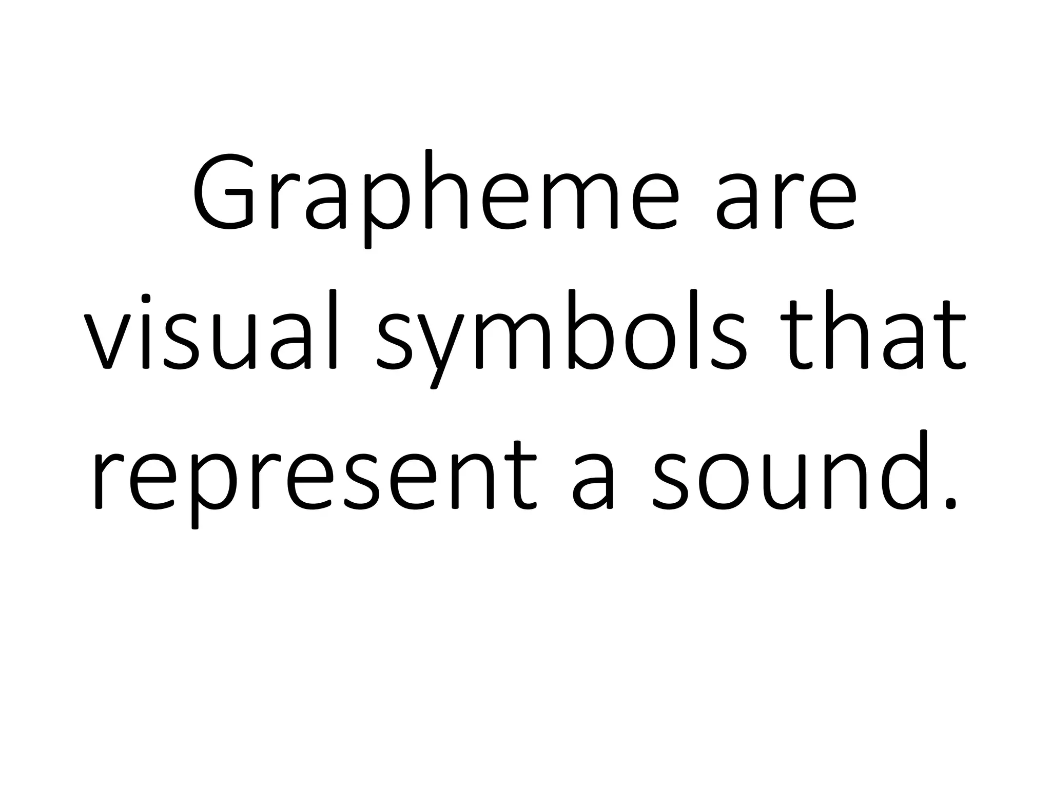 What is grapheme | PPTX