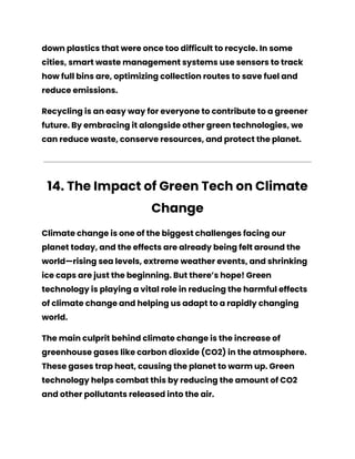 What is Green Technology and How Is It Paving the Way to a Sustainable ...
