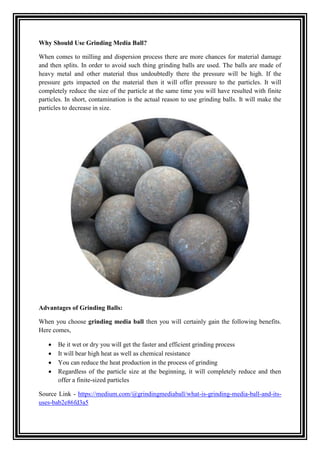 What is grinding media ball and its uses | PDF | Physics | Science