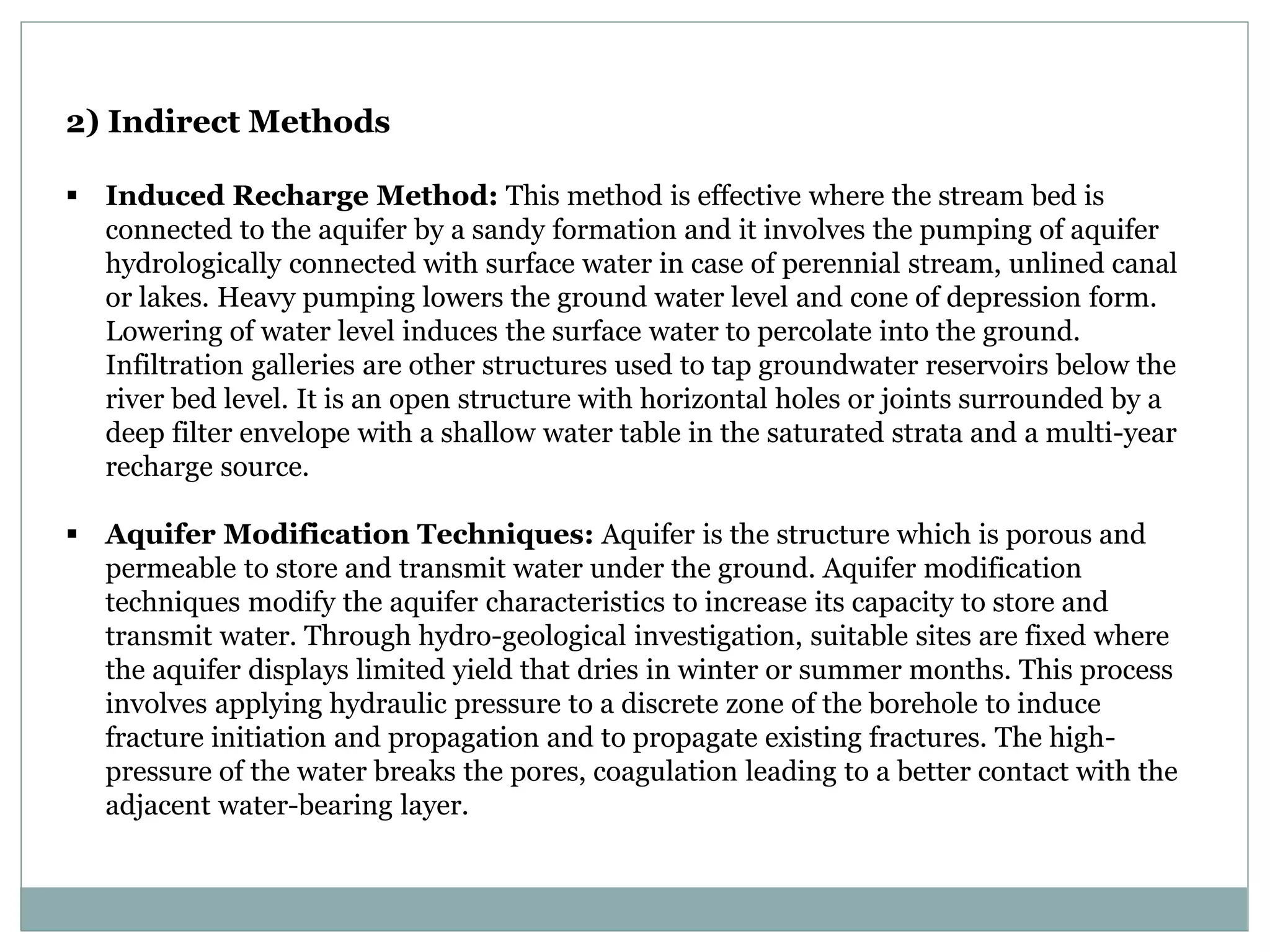 What Is Ground Water Recharging? Objectives & Methodspptx | PPTX