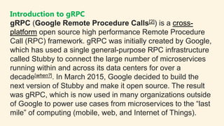What is gRPC introduction gRPC Explained | PPTX