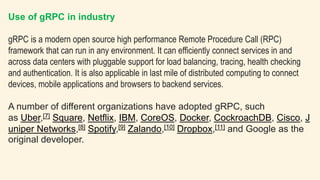 What is gRPC introduction gRPC Explained | PPTX