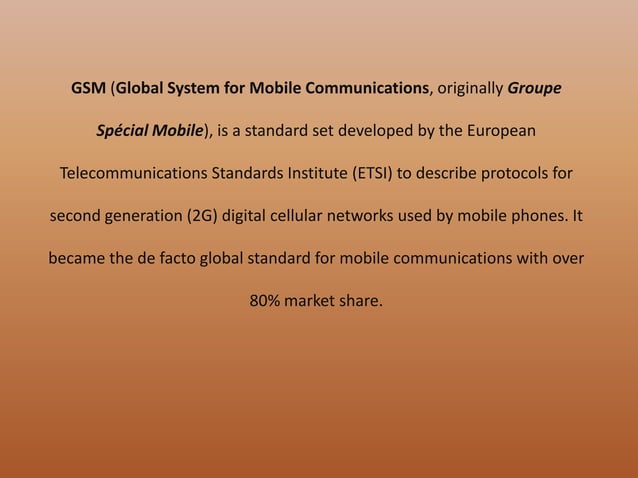 What is GSM ? | PPT