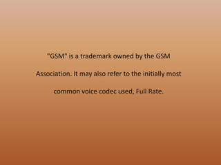 What is GSM ? | PPTX