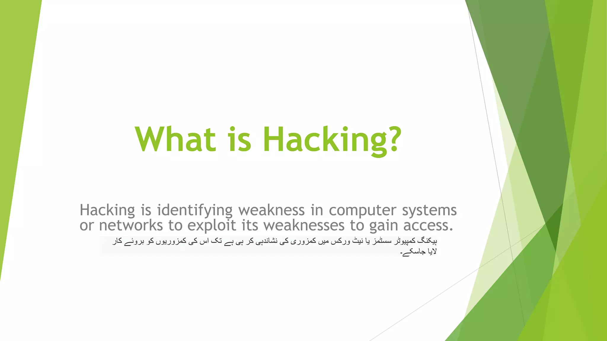 What is hacking | PPT