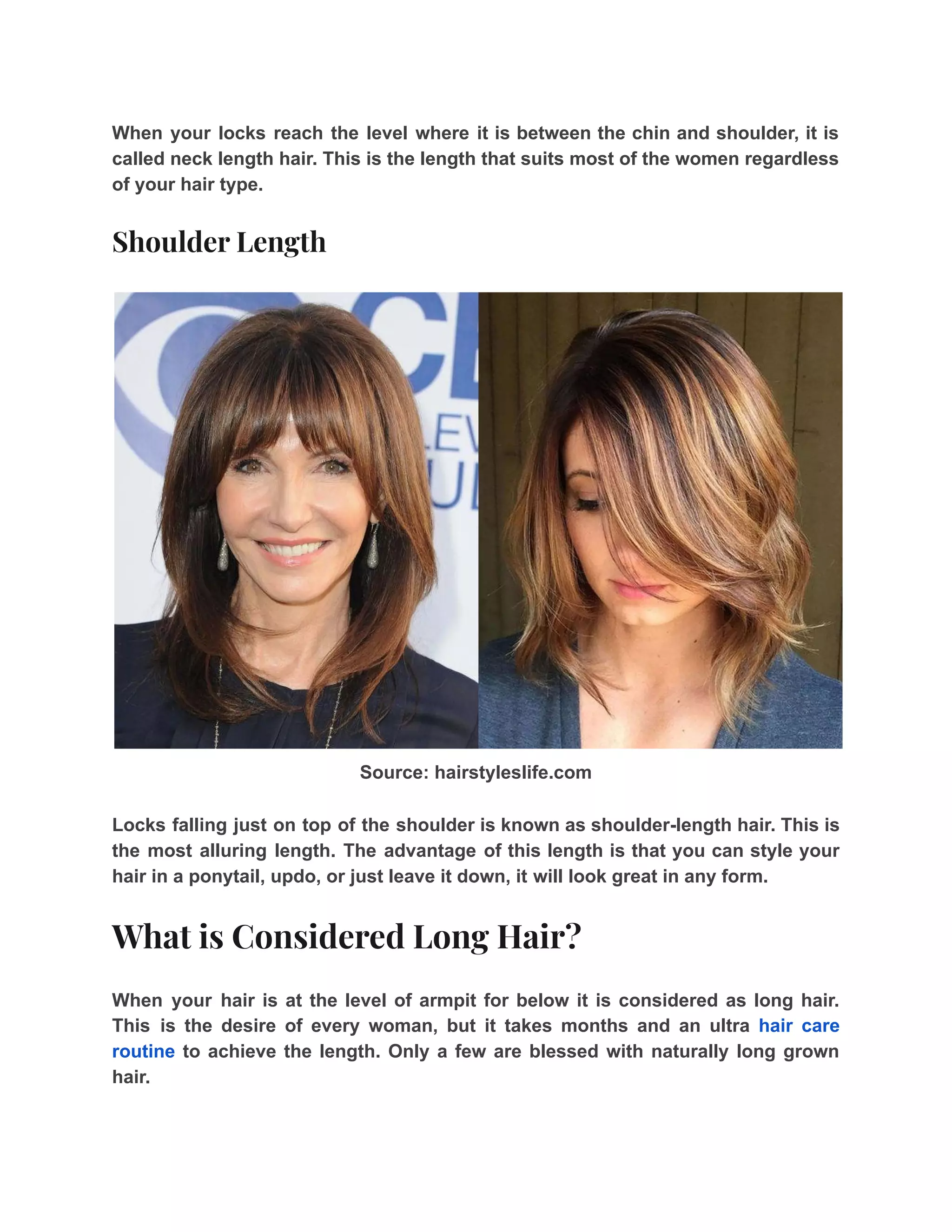 What is hair length chart – detailed guide on its uses | PDF