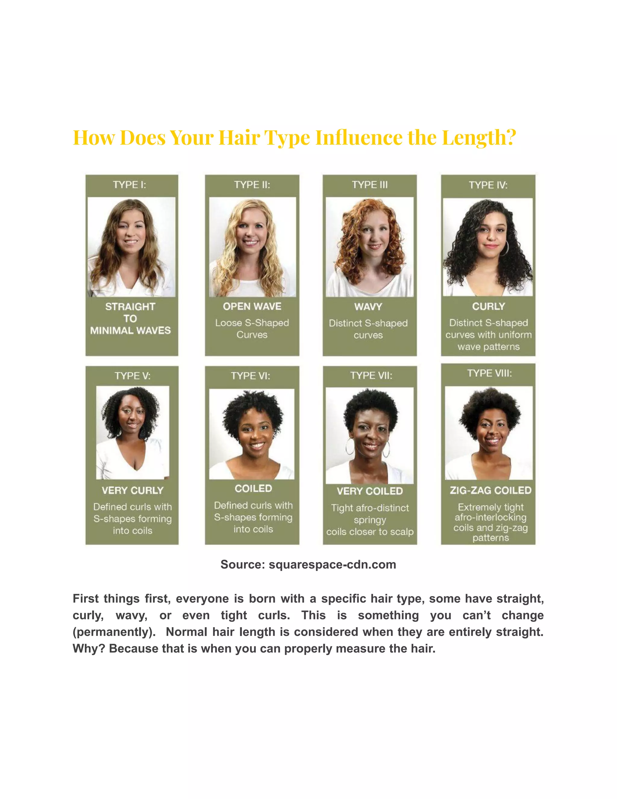 What is hair length chart – detailed guide on its uses | PDF