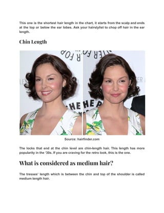 What is hair length chart – detailed guide on its uses | PDF