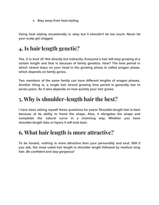What is hair length chart – detailed guide on its uses | PDF