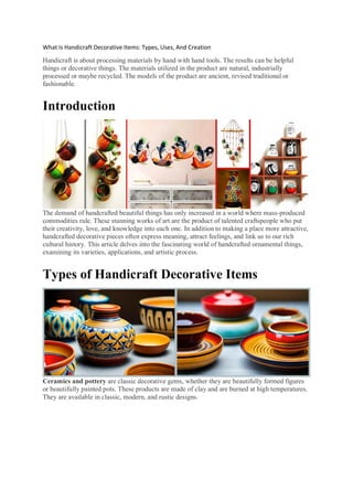 What Is Handicraft Decorative Items..pdf