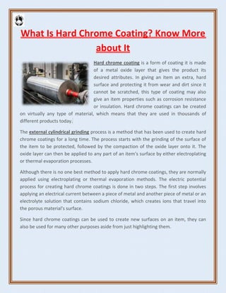 What Is Hard Chrome Coating Know More about It.pdf