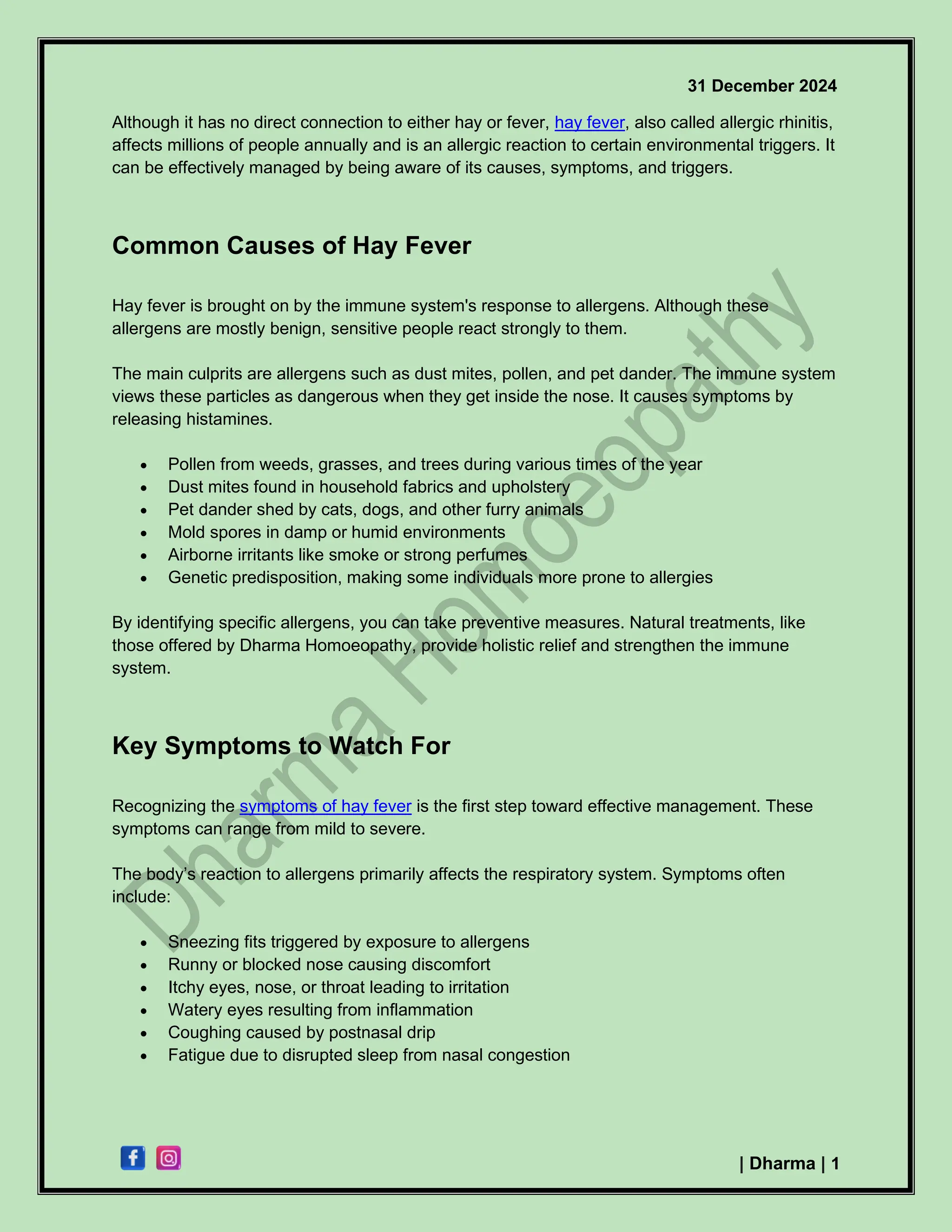 What is Hay Fever? Understanding the Causes, Symptoms, and Triggers.pdf