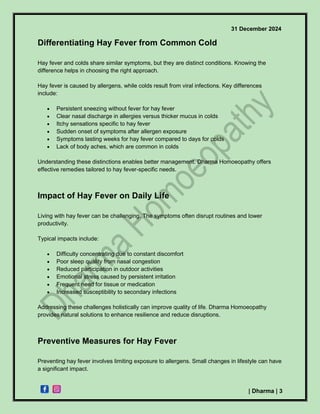 What is Hay Fever? Understanding the Causes, Symptoms, and Triggers.pdf