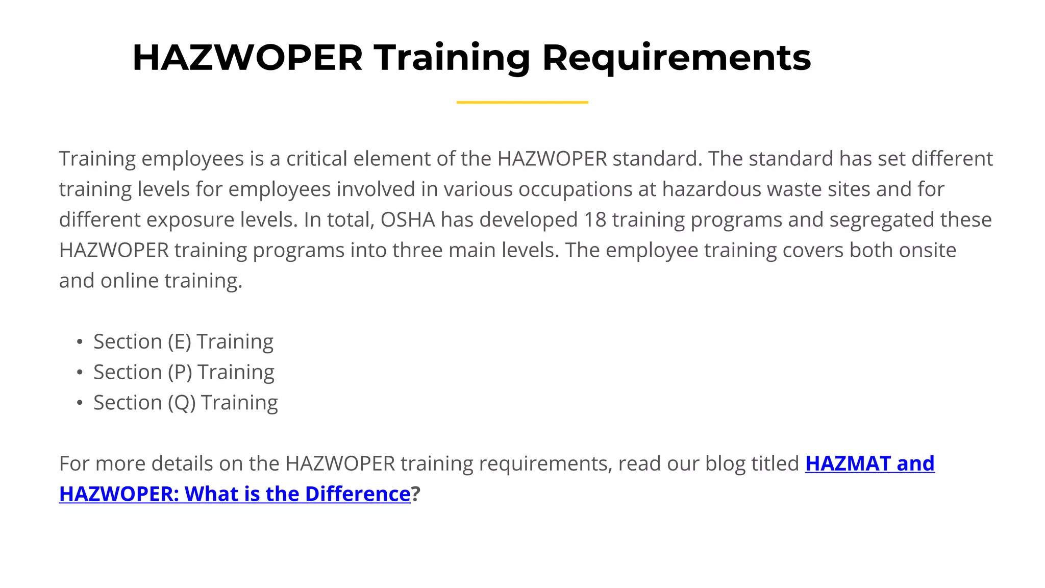What is HAZWOPER and What is its Purpose | PDF