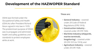 What is HAZWOPER and What is its Purpose | PDF