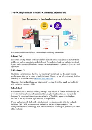 What Is Headless Commerce Architecture ? | PDF