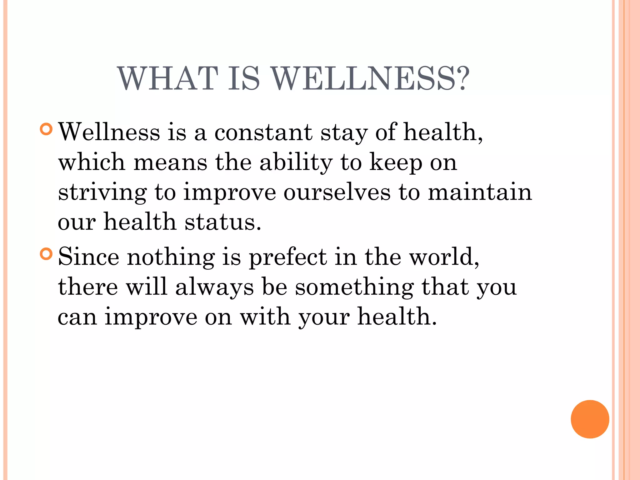 What is health and wellness | PPT
