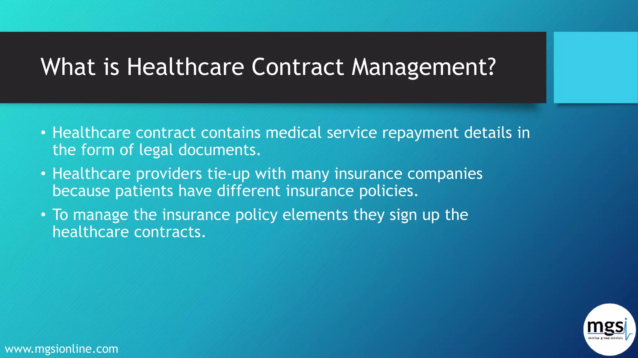 What is healthcare contract management in medical billing | PPTX