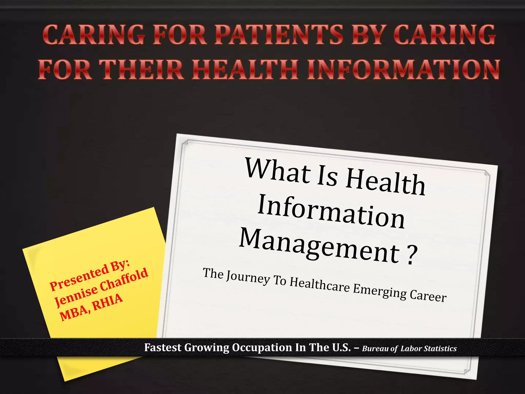 What is health information management | PPT