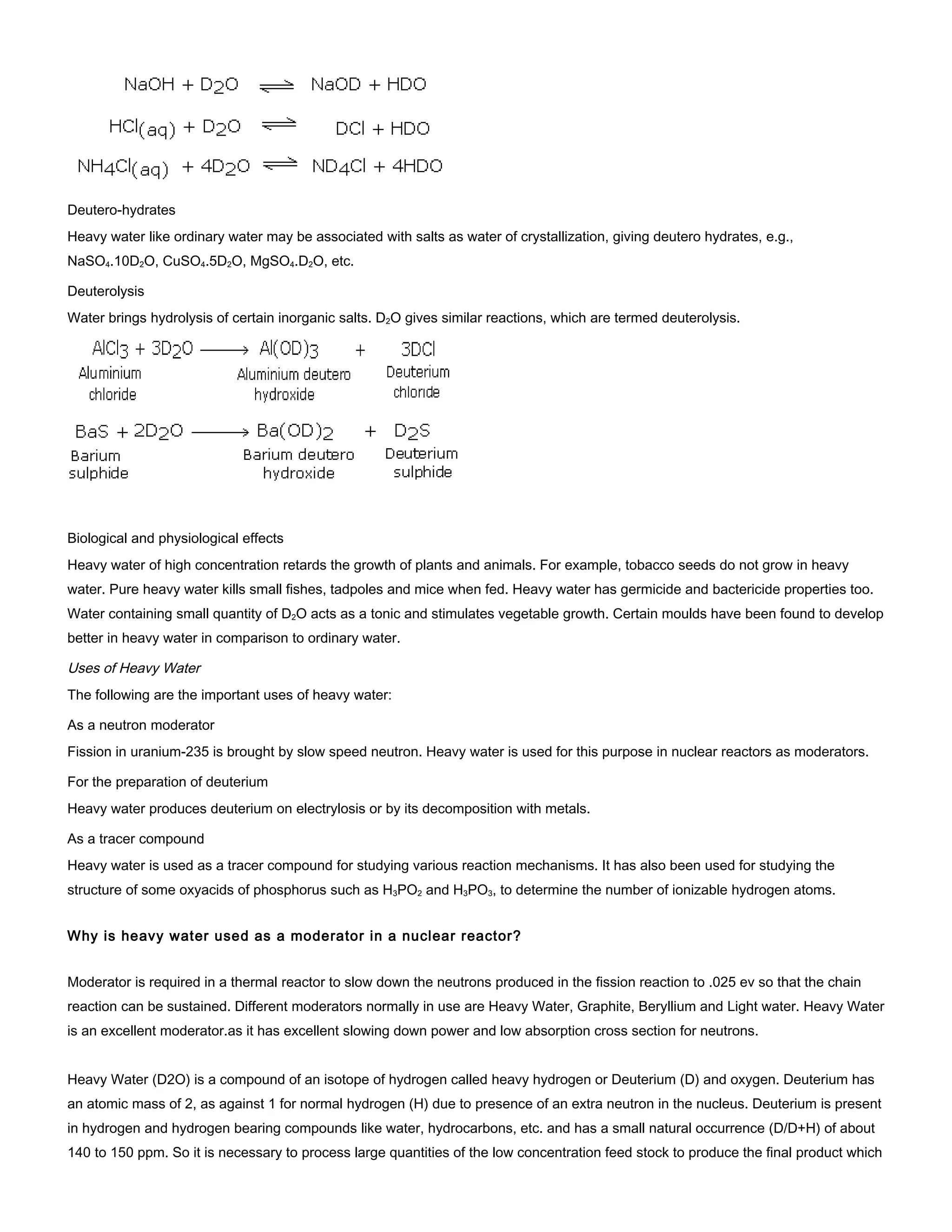 What is heavy water | PDF